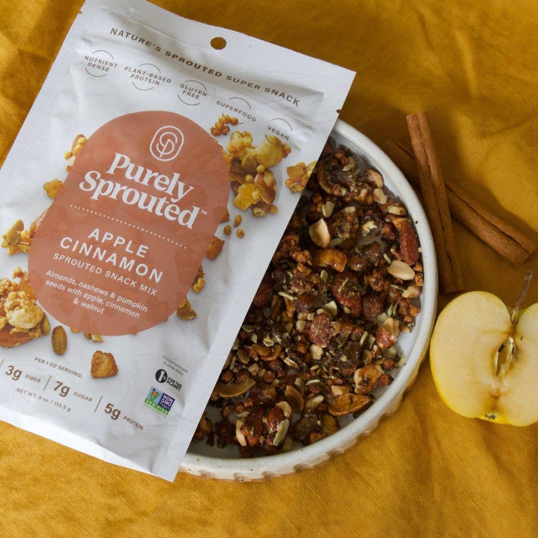 Apple Cinnamon Sprouted Snack Mix 4 oz bag – Wish Poosh Meat Co.